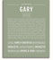 Gary | Name Art Print – Name Stories