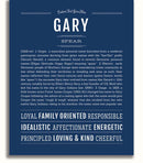 Gary | Name Art Print – Name Stories