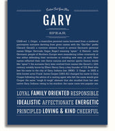Gary | Name Art Print – Name Stories