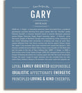 Gary | Name Art Print – Name Stories