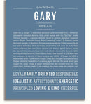 Gary | Name Art Print – Name Stories
