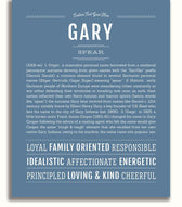 Gary | Name Art Print – Name Stories