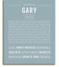 Gary | Name Art Print – Name Stories