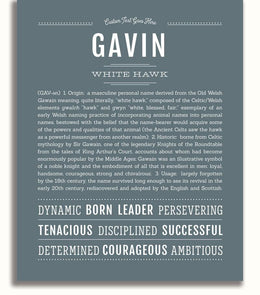 Gavin | Name Art Print – Name Stories