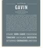 Gavin Personalized Name Meaning Art Prints – Name Stories