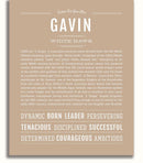 Gavin | Name Art Print – Name Stories