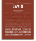 Gavin Personalized Name Meaning Art Prints – Name Stories