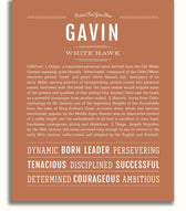 Gavin | Name Art Print – Name Stories
