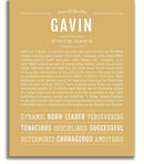 Gavin | Name Art Print – Name Stories