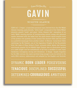 Gavin | Name Art Print – Name Stories