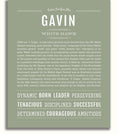 Gavin Personalized Name Meaning Art Prints – Name Stories
