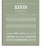 Gavin Personalized Name Meaning Art Prints – Name Stories