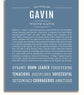 Gavin Personalized Name Meaning Art Prints – Name Stories