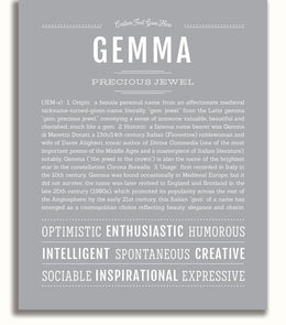 Gemma | Name Art Print – Name Stories