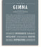 Gemma | Name Art Print – Name Stories