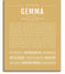 Gemma Personalized Name Meaning Art Prints – Name Stories