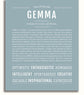 Gemma Personalized Name Meaning Art Prints – Name Stories