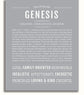 Genesis Personalized Name Meaning Art Prints – Name Stories