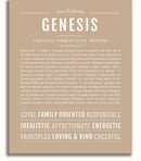 Genesis (female) | Name Art Print – Name Stories