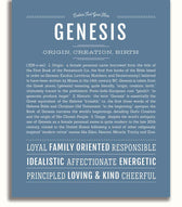 Genesis Personalized Name Meaning Art Prints – Name Stories