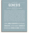 Genesis (female) | Name Art Print – Name Stories