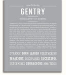 Gentry | Name Art Print – Name Stories