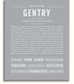 Gentry | Name Art Print – Name Stories