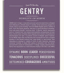 Gentry | Name Art Print – Name Stories