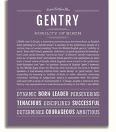 Gentry | Name Art Print – Name Stories