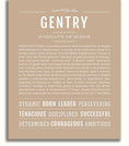 Gentry | Name Art Print – Name Stories