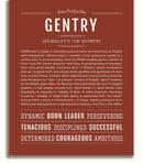 Gentry | Name Art Print – Name Stories