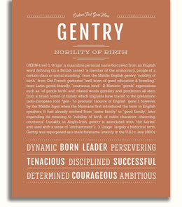 Gentry | Name Art Print – Name Stories