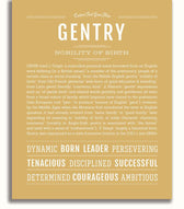 Gentry | Name Art Print – Name Stories