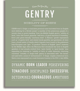 Gentry | Name Art Print – Name Stories