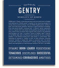 Gentry | Name Art Print – Name Stories