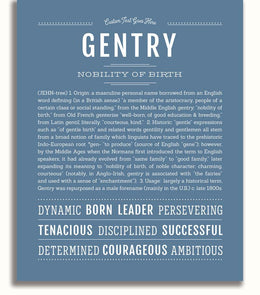 Gentry | Name Art Print – Name Stories