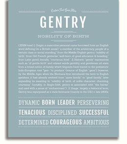 Gentry | Name Art Print – Name Stories