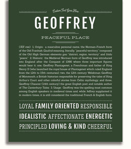 Geoffrey | Name Art Print – Name Stories