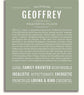 Geoffrey Personalized Name Meaning Art Prints – Name Stories