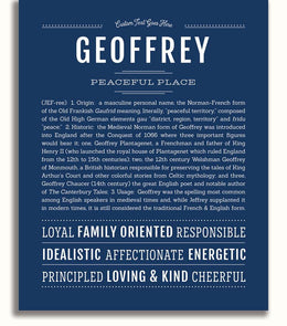 Geoffrey | Name Art Print – Name Stories