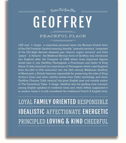Geoffrey | Name Art Print – Name Stories