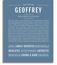 Geoffrey Personalized Name Meaning Art Prints – Name Stories