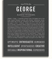 George | Name Art Print – Name Stories