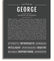George | Name Art Print – Name Stories