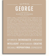 George | Name Art Print – Name Stories