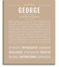 George Personalized Name Meaning Art Prints – Name Stories
