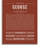 George | Name Art Print – Name Stories