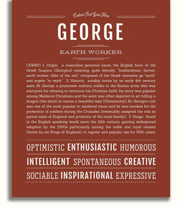 George | Name Art Print – Name Stories