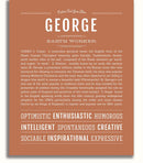George Personalized Name Meaning Art Prints – Name Stories