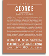 George Personalized Name Meaning Art Prints – Name Stories